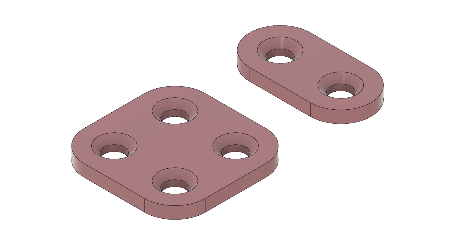 Parametric Computer Fan Joining Brackets (many sizes) by Justin B ...