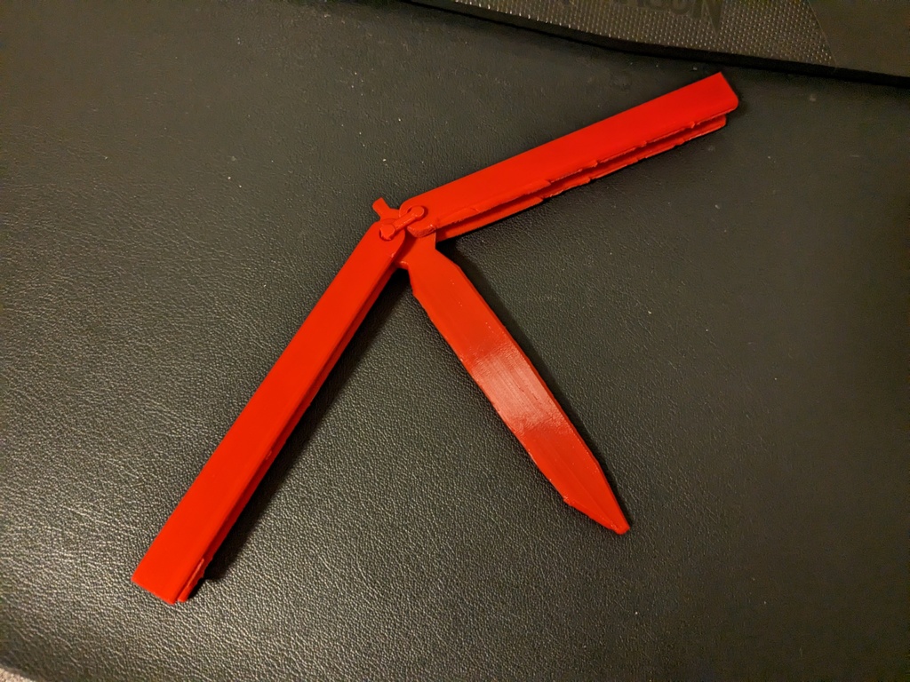 Print in Place Balisong by naewornje | Download free STL model ...