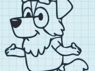 MACKENZIE - BLUEY - WALL ART - 2 VERSIONS by Ogama Industries ...