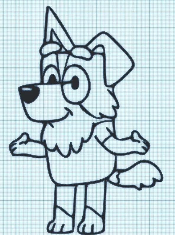 MACKENZIE - BLUEY - WALL ART - 2 VERSIONS by Ogama Industries ...