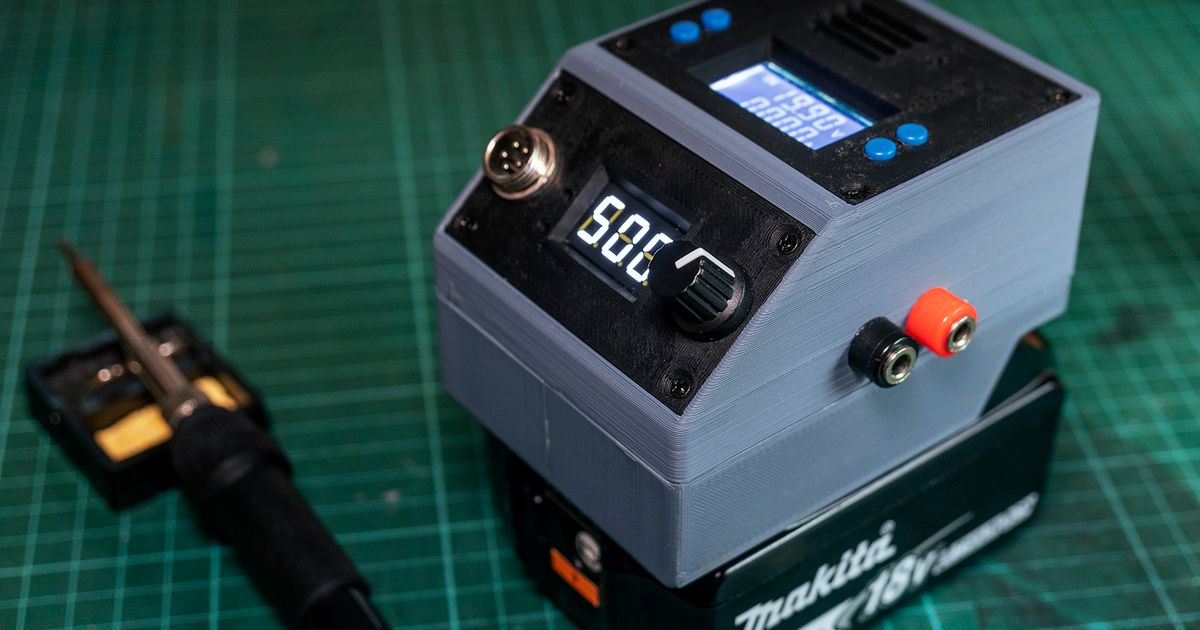 T12 Soldering Station Enclosure for Makita 18v Battery by Simply Maker ...