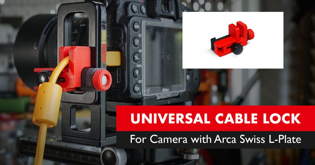 Camera Tether USB/HDMI Cable Lock for Arca Swiss L-Plate by Simply ...