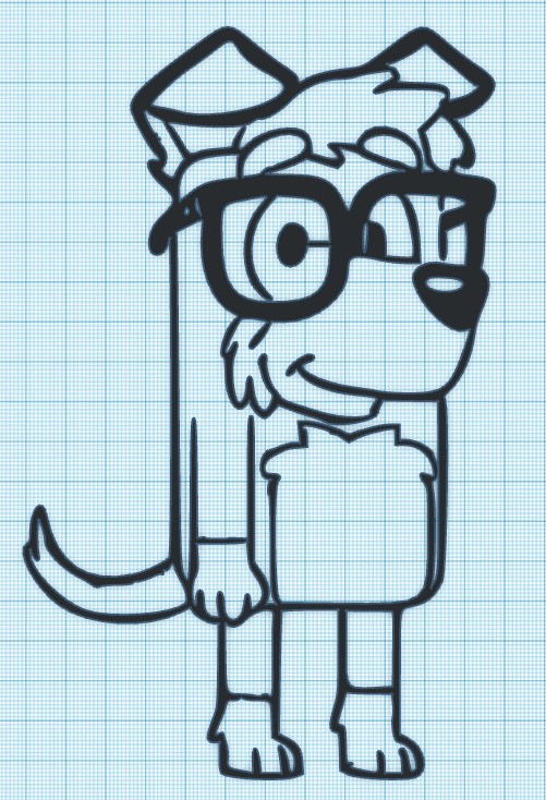 BUSKER - BLUEY - WALL ARTT by Ogama Industries | Download free STL ...