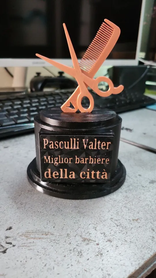 barber trophy by AndreaCav | Download free STL model | Printables.com