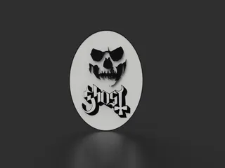 Keychain logo Ghost band by Lucas7010 | Download free STL model ...
