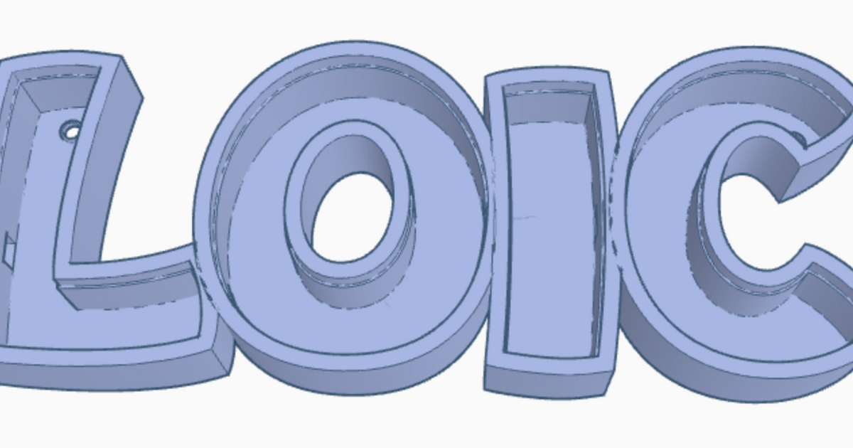 LOIC LED- Namenslampe (Name lamp) by T-D3SIGN | Download free STL model ...