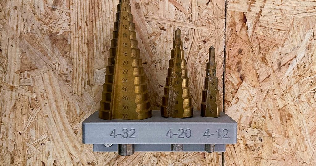 Wall bracket for step drills by der-pw | Download free STL model ...