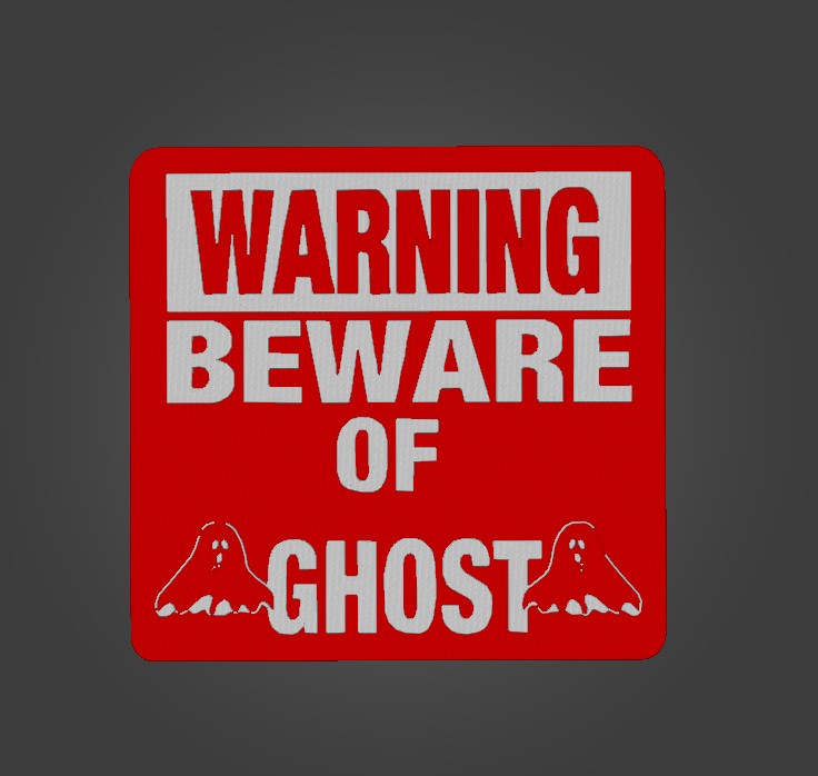 Ghost house wall sign by Luther | Download free STL model | Printables.com