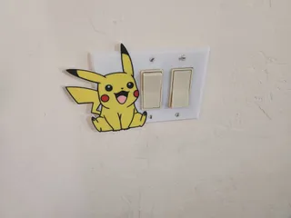 Pikachu light switch cover (1, 2, or 3 gang decora boxes) by frank.af ...