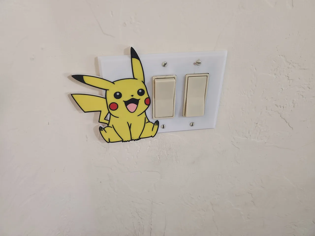 Pikachu light switch cover (1, 2, or 3 gang decora boxes) by frank.af ...