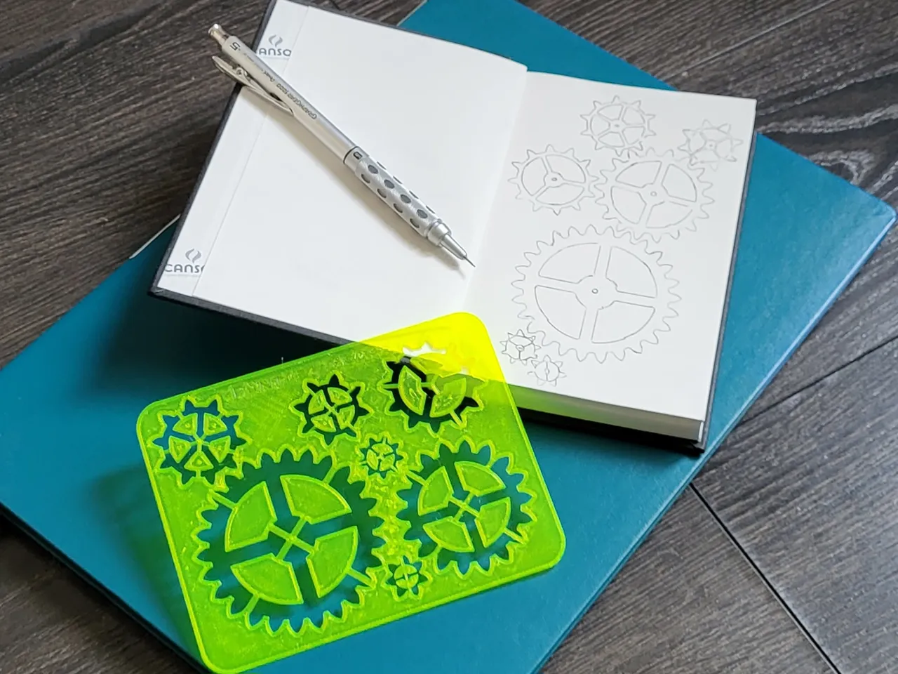 Fantasy Gears Drawing Template by Jollymnemonic | Download free STL ...