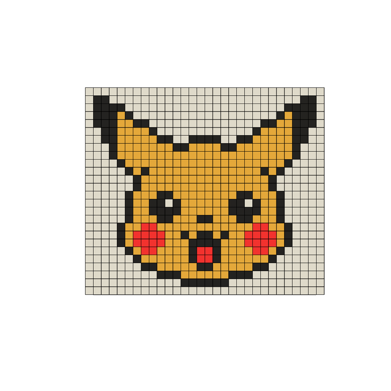 How To Draw Pikachu Pixel Art