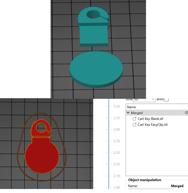 Cart Key Clip-on Style by CPS_Systems | Download free STL model ...
