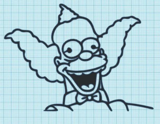 KRUSTY - SIMPSONS - WALL ART by Ogama Industries | Download free STL ...