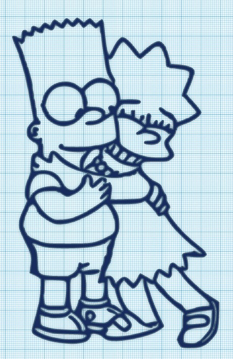 LISA HUGGING BART - SIMPSONS - WALL ART von Ogama Industries ...