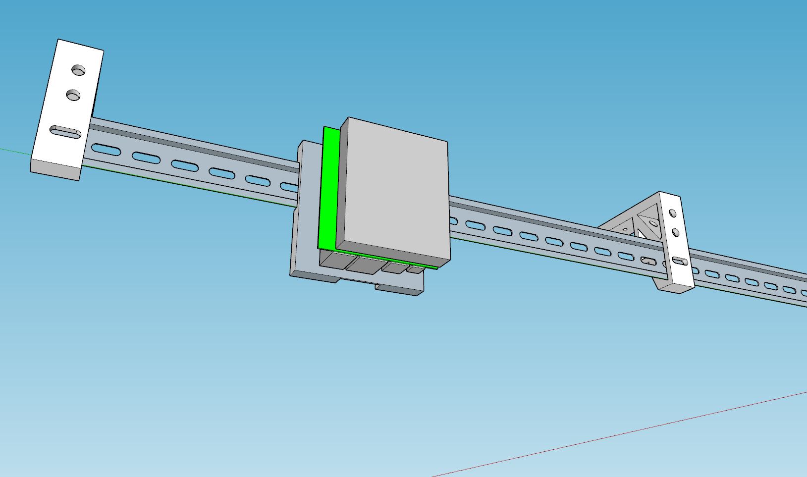 Din Rail Mount for Up2 (Up squared) by vorby | Download free STL model ...