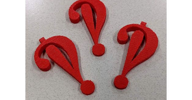 Interrobang pendant/fob by krv3d | Download free STL model | Printables.com
