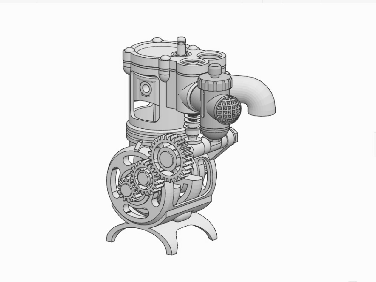 4 Stroke Flat Head Engine v2.0 by Bootjevaarder | Download free STL model | Printables.com