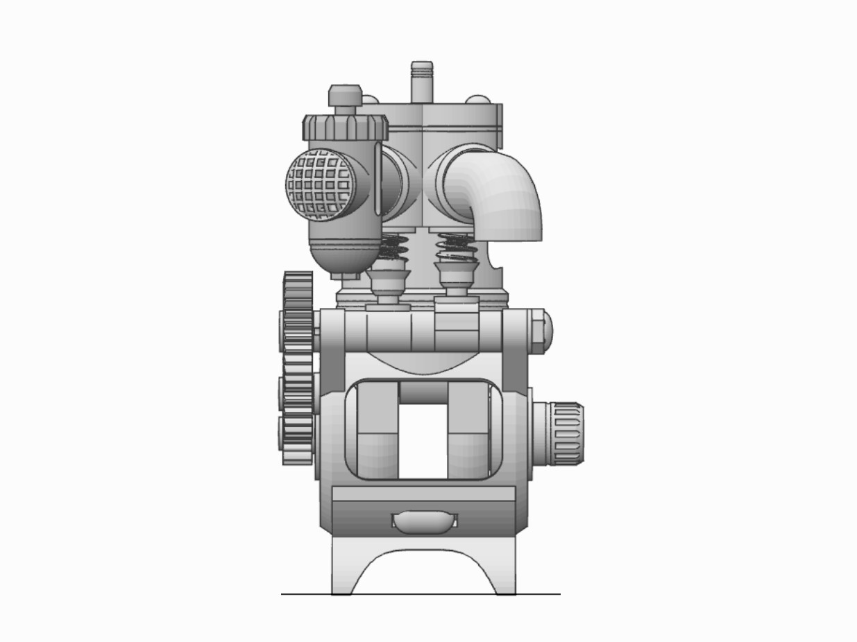 4 Stroke Flat Head Engine v2.0 by Bootjevaarder | Download free STL model | Printables.com