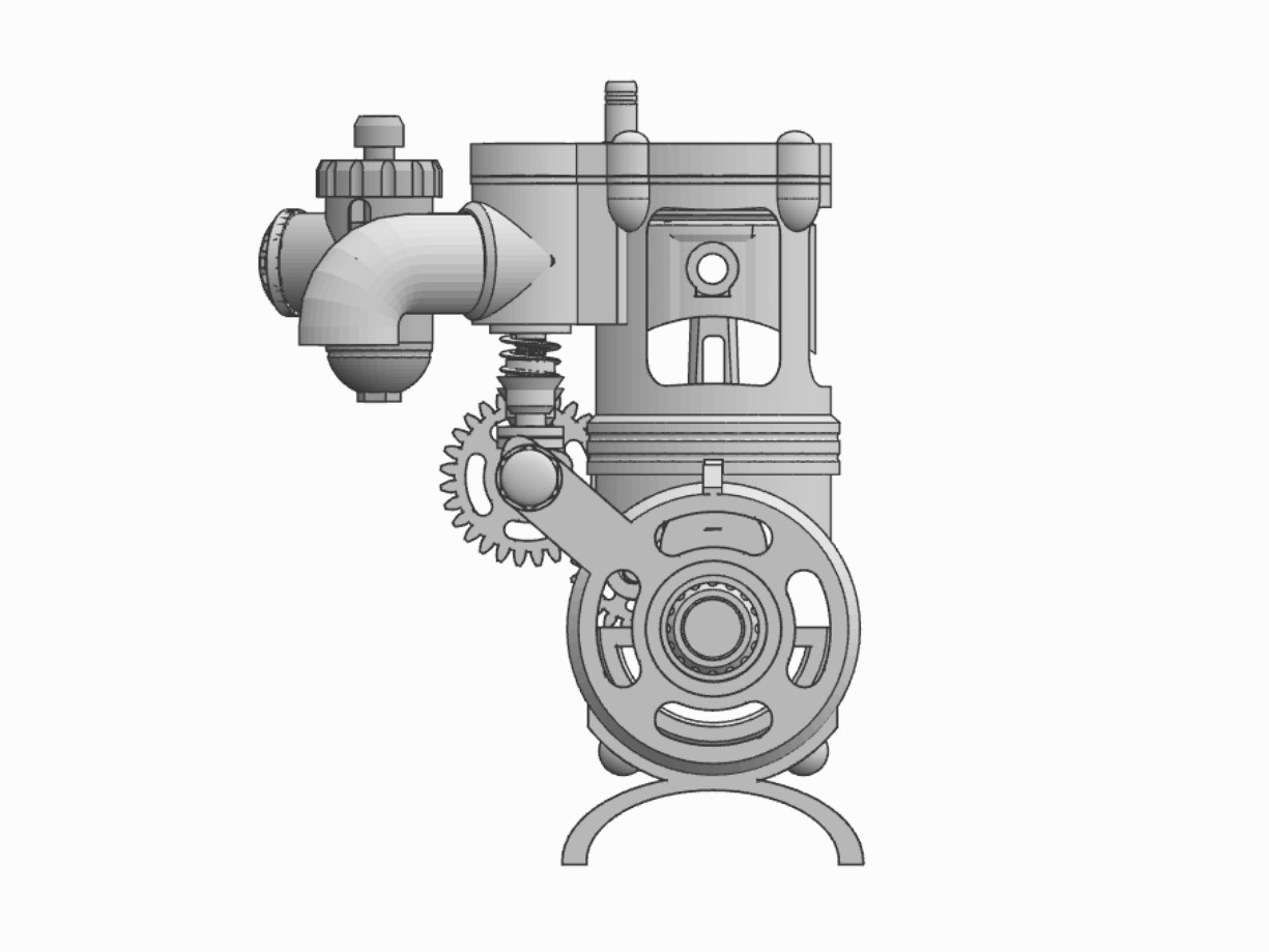 4 Stroke Flat Head Engine v2.0 by Bootjevaarder | Download free STL model | Printables.com
