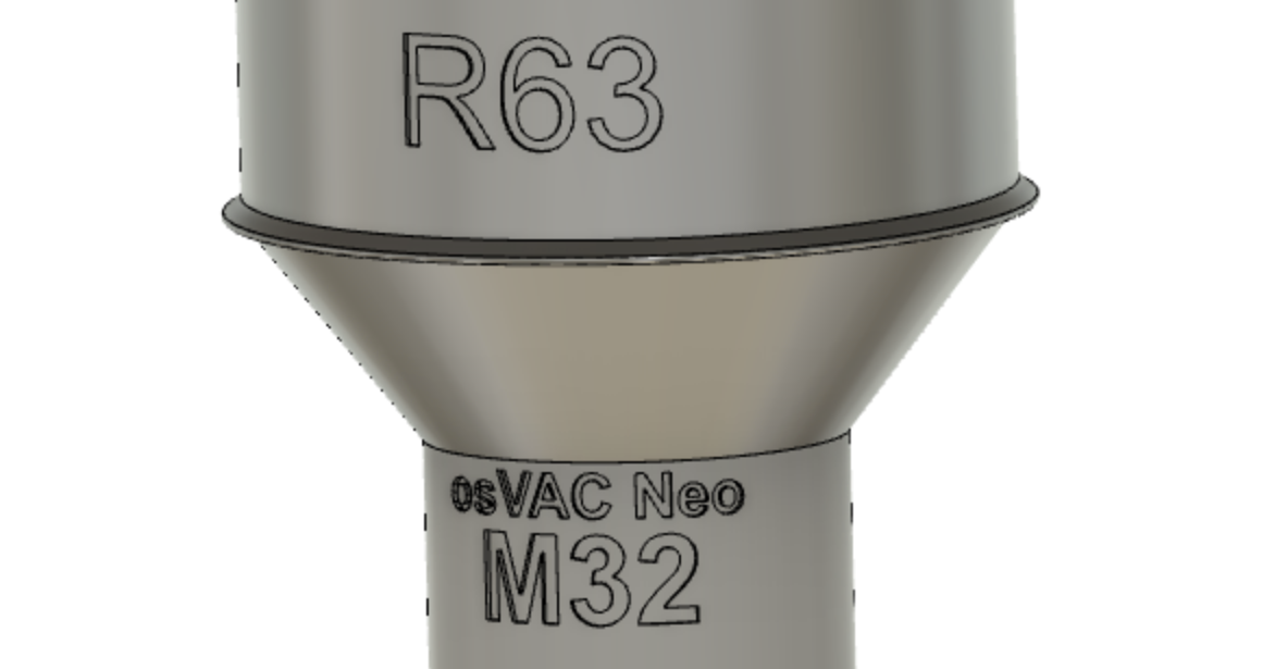 osVAC M32-R63 (63 mm Ridgid Table Saw Adapter R4518) by colossatr0n ...