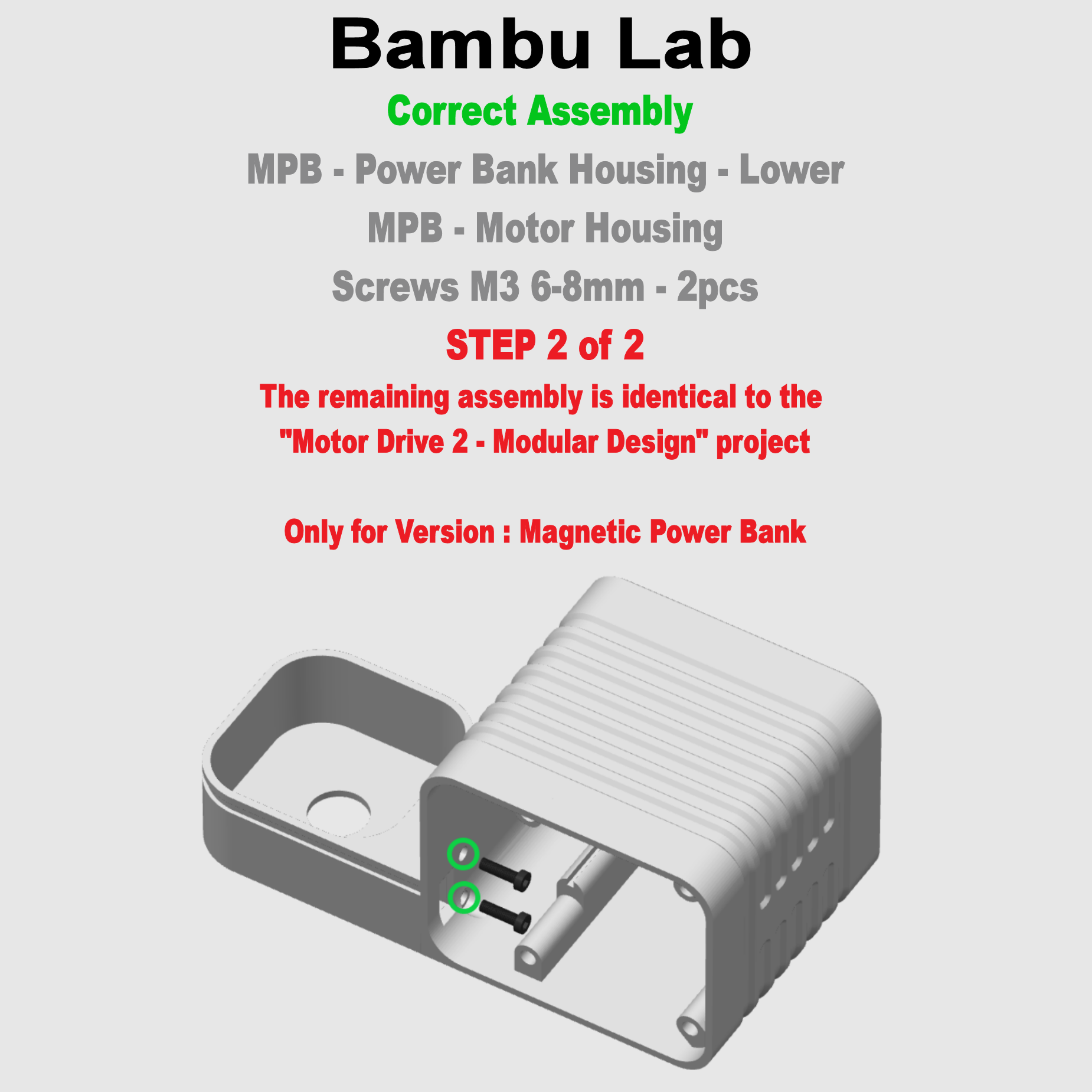 Motor Drive 2 - Modular Design for Stand - Auto-Stop Function for Bambu ...