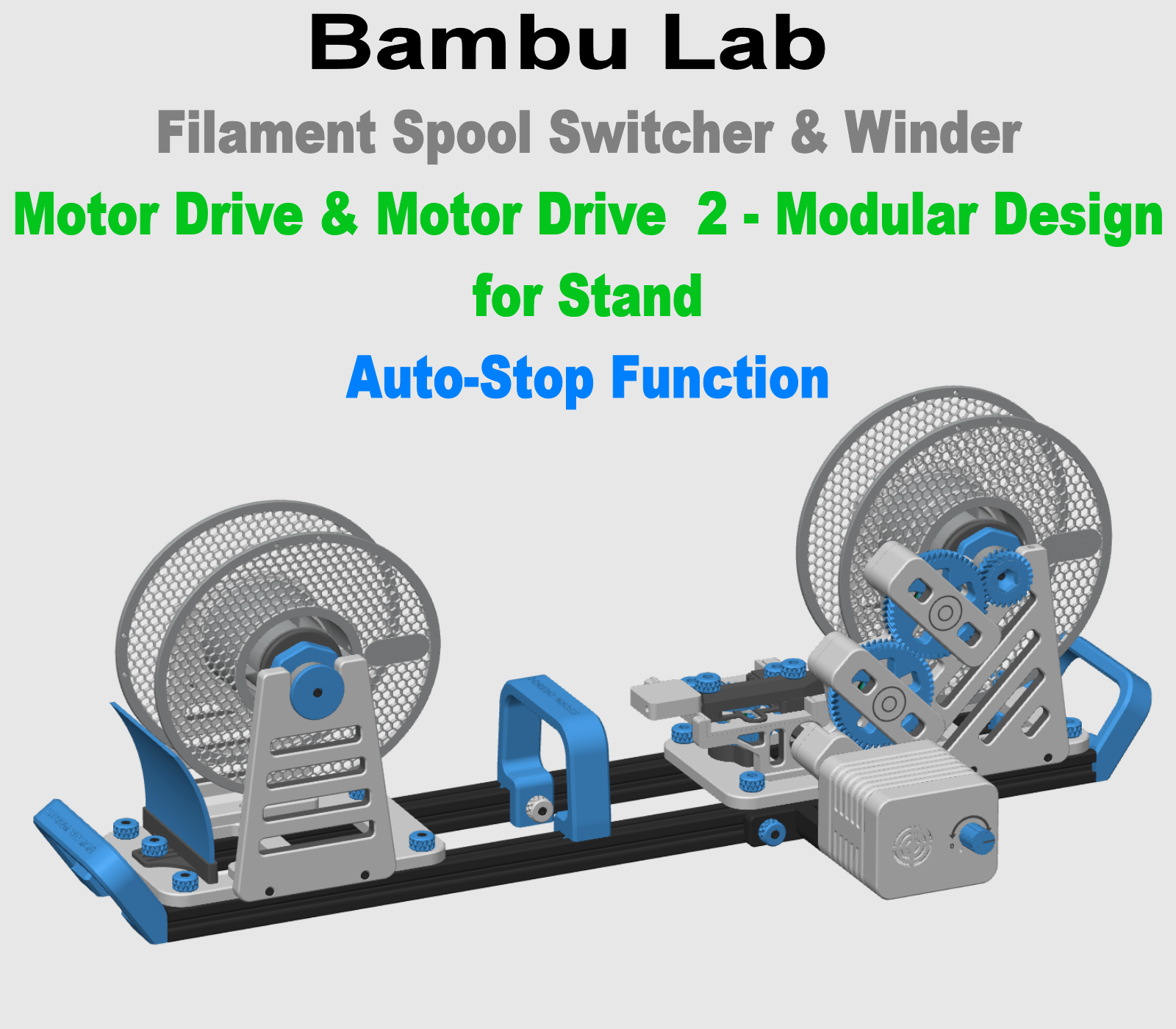 Motor Drive 2 - Modular Design for Stand - Auto-Stop Function for Bambu ...