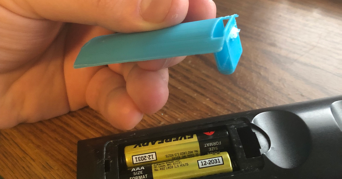 TV remote battery cover by Wesley Carmichael | Download free STL model ...