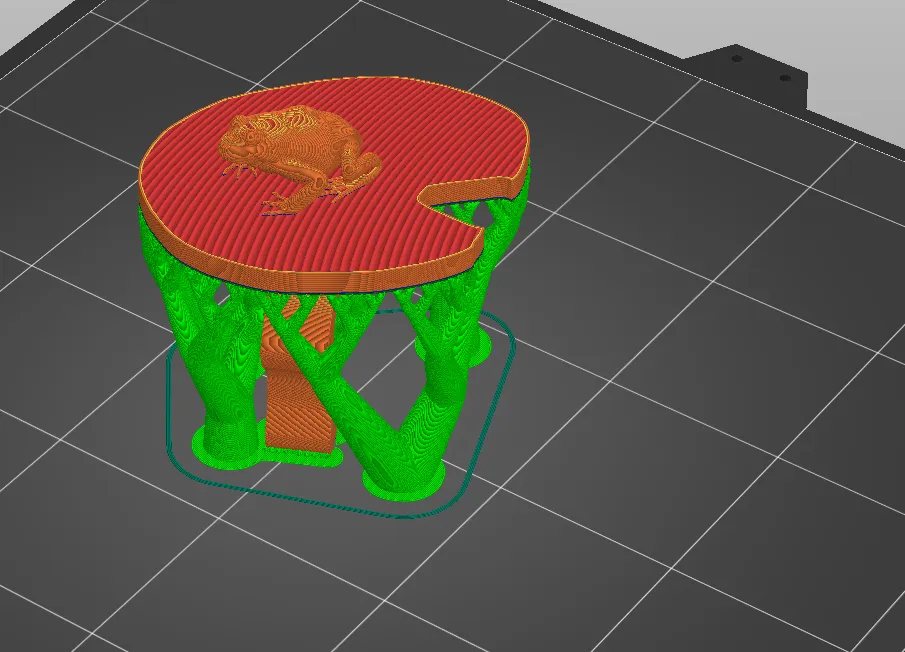 Frog on Lilly with Tree Supports by Pinknick | Download free STL model ...