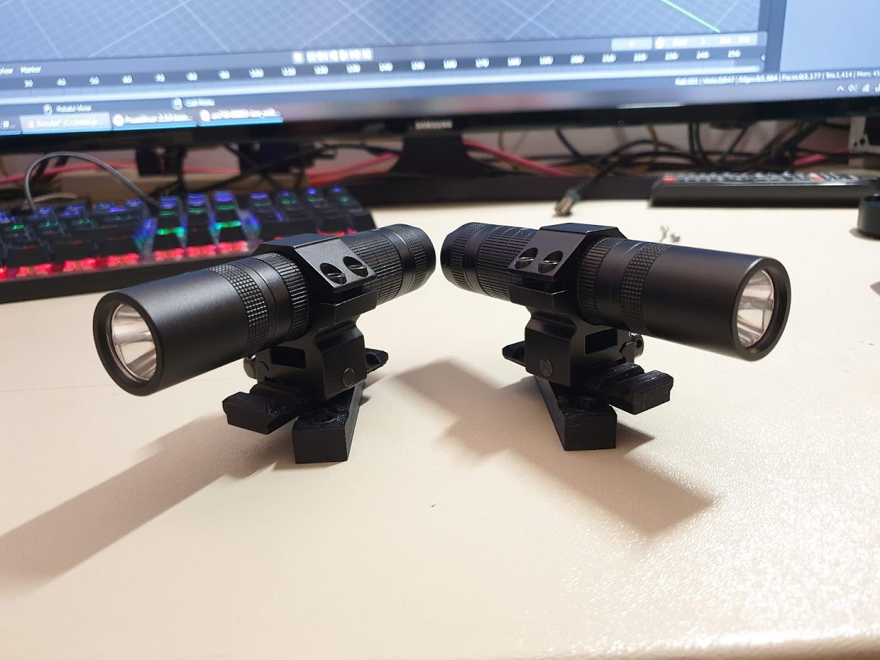 Adjustable Rails for "Anker"Lights (ShredLights Copycat) on ...