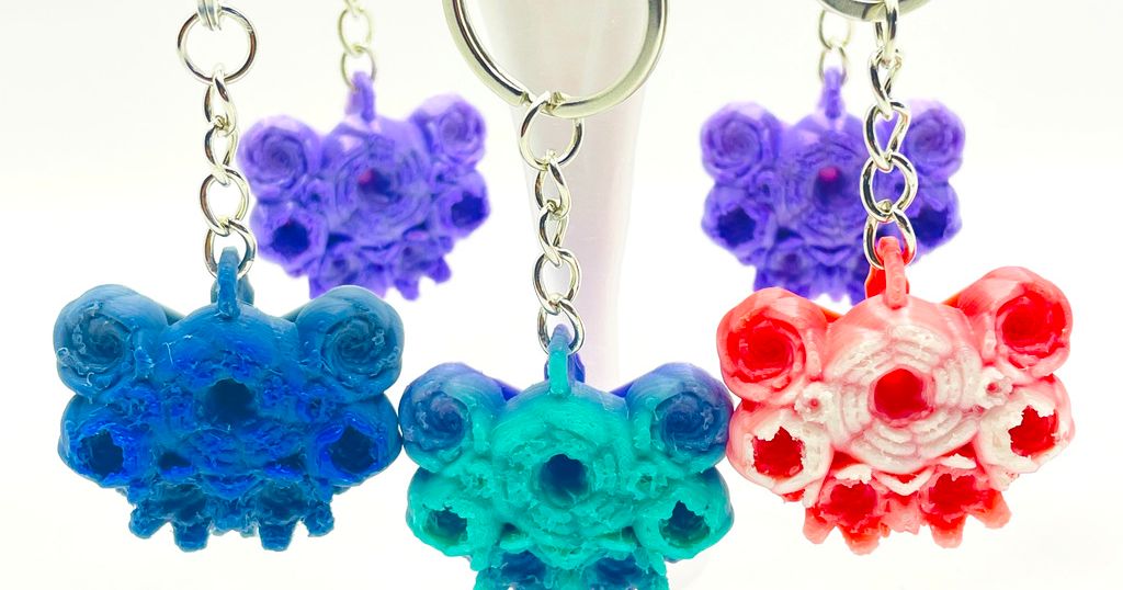 BEAUTIFUL FLOWERS KEYCHAIN by EndK7 | Download free STL model ...