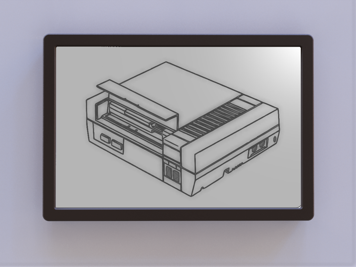 NES Console Patent Art von Ken Mills | Kostenloses STL-Modell ...