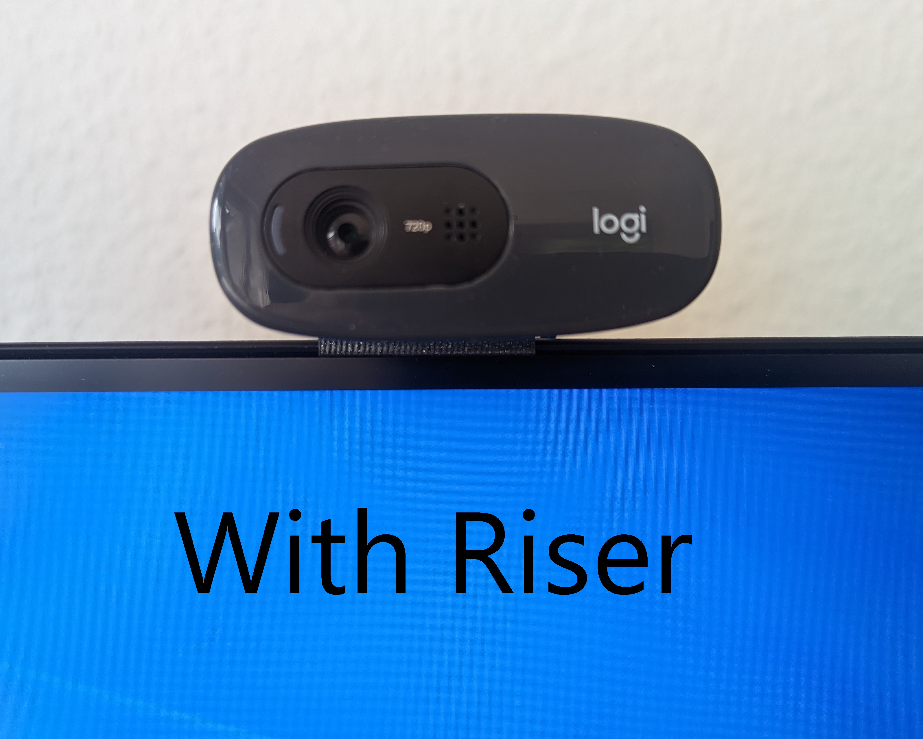 Webcam Spacer/Riser for thick Monitors (Logitech C270) by jandi ...