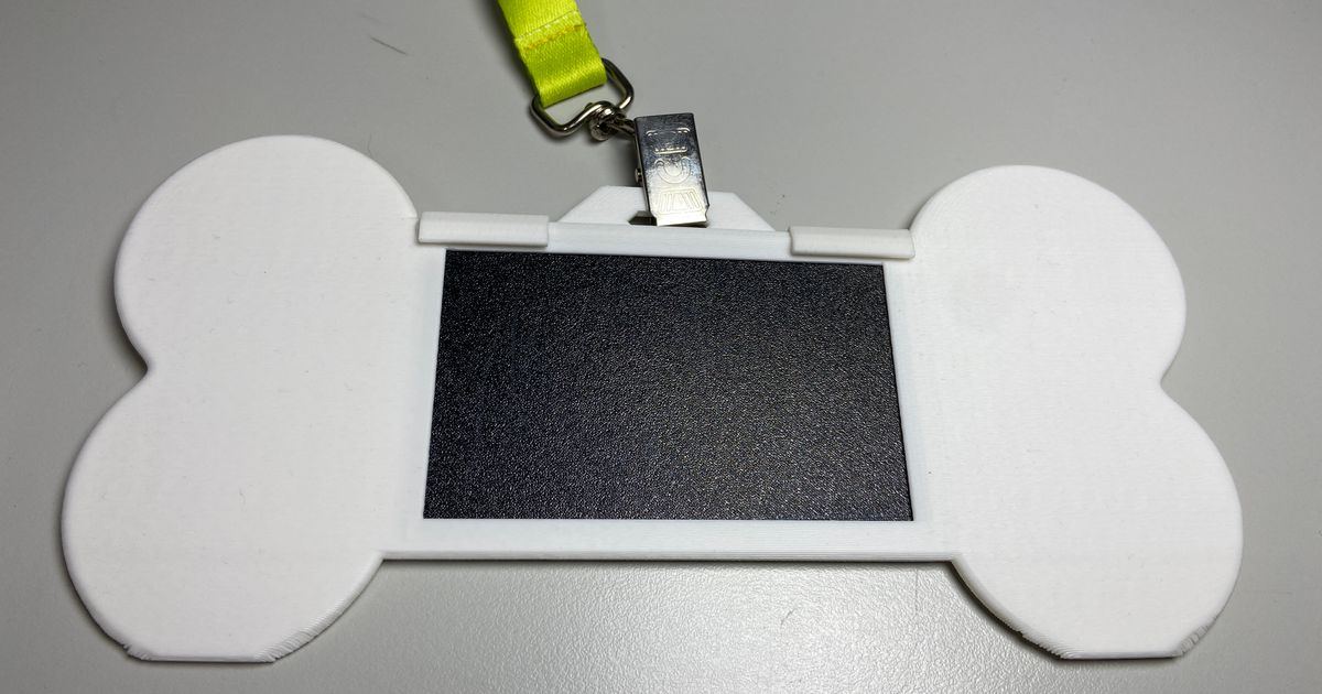 Dog bone ID card holder by Rhylo Night | Download free STL model ...