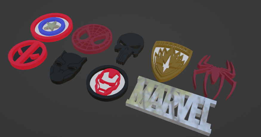 Marvel logo collection by Vitalik Isakov | Download free STL model ...