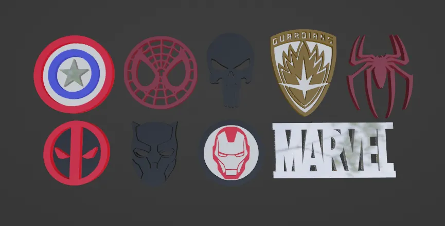 Marvel logo collection by Vitalik Isakov | Download free STL model ...