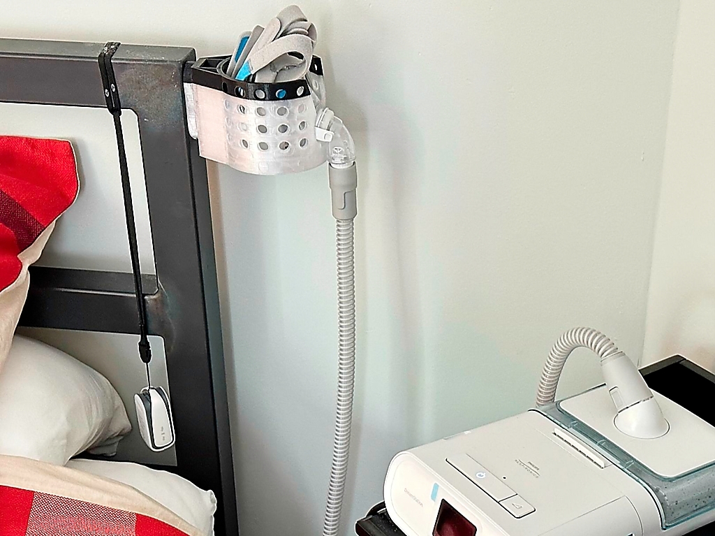 A Magnetic Holder for a CPAP Mask. by NotLikeALeafOnTheWind | Download ...