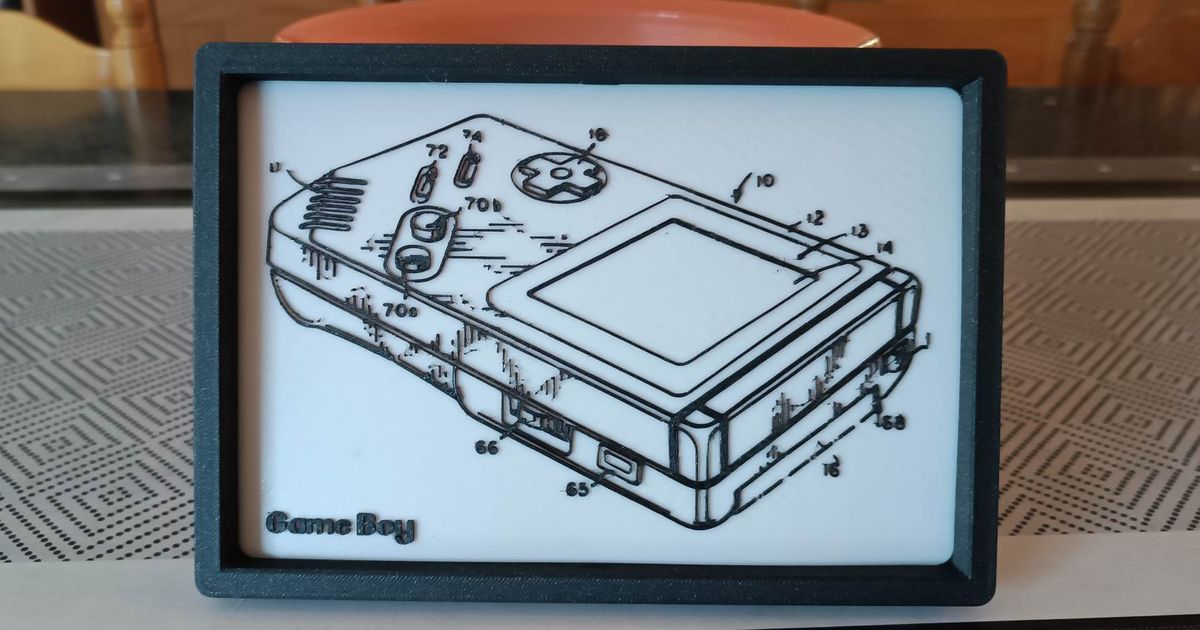 Game Boy Patent Art (With Game Boy text) by Allan Fonroques 🚀 ...