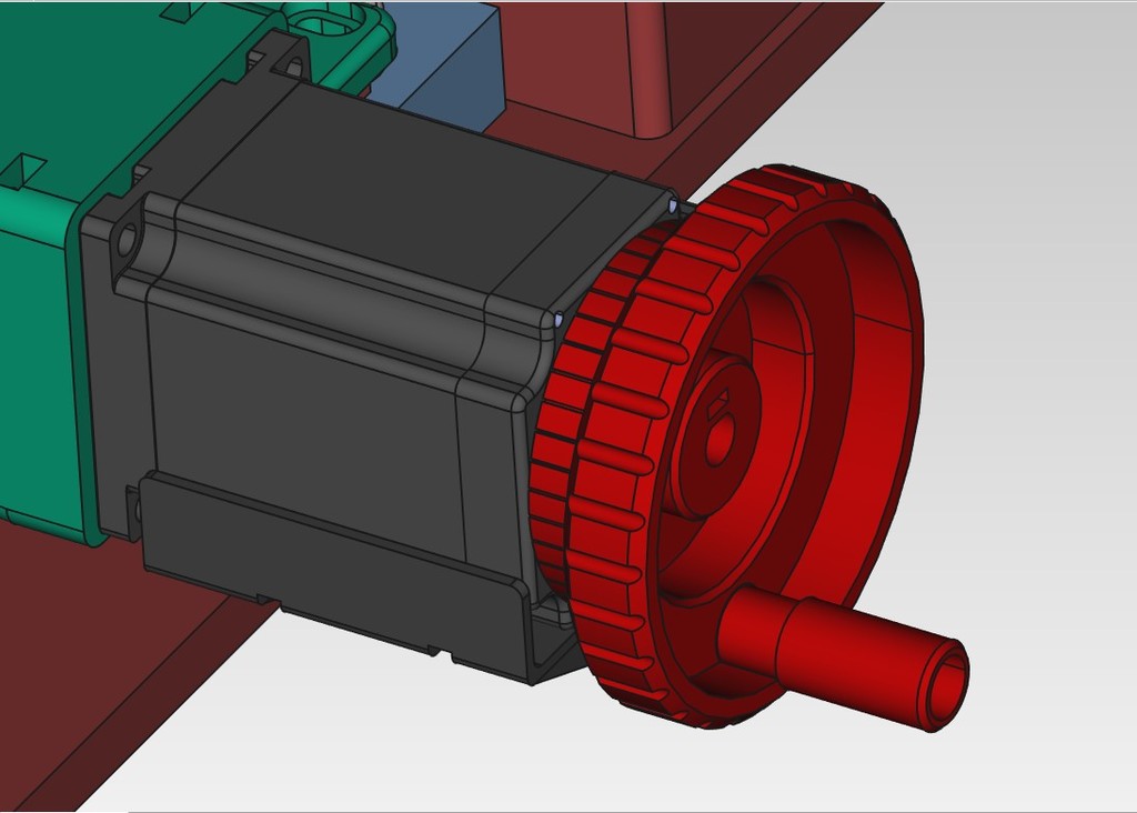 Hand wheel for NEMA23 dual shaft motor by Hunterius | Download free STL ...