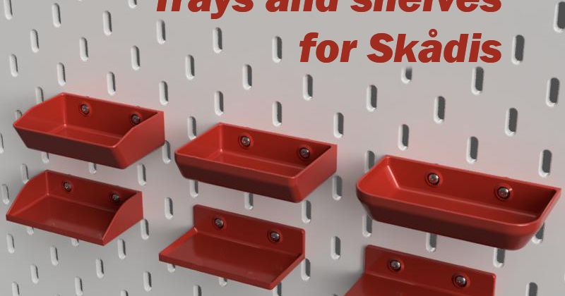 Trays and shelves for the Skadis board by ORM | Download free STL model ...