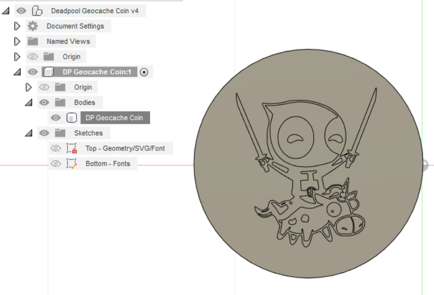 Deadpool Geocache Coin / Token by Andrew Nelson | Download free STL ...