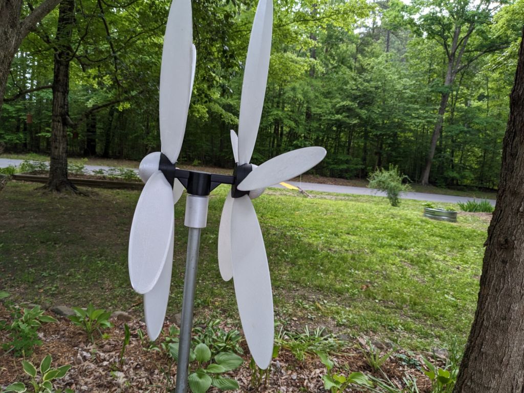 5 petal double wind spinner by Nikdfish | Download free STL model ...
