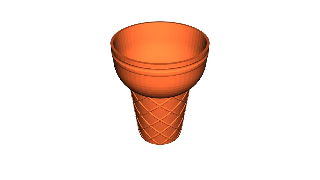 Ice Cream Cone by Plastic Flow | Download free STL model | Printables.com
