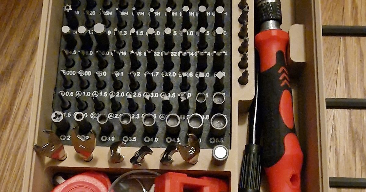 Gridfinity holder for screwdriver set by Martin | Download free STL ...