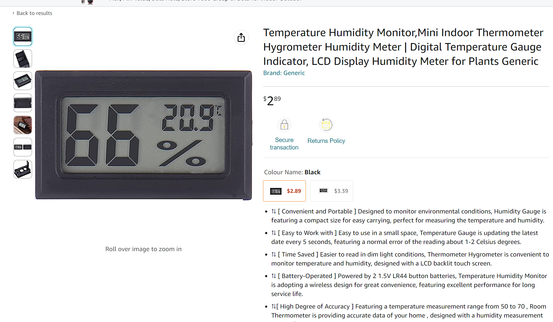 Humidity/Temperature gauge holder for Bambu Lab X1C/P1P by Rick269 ...