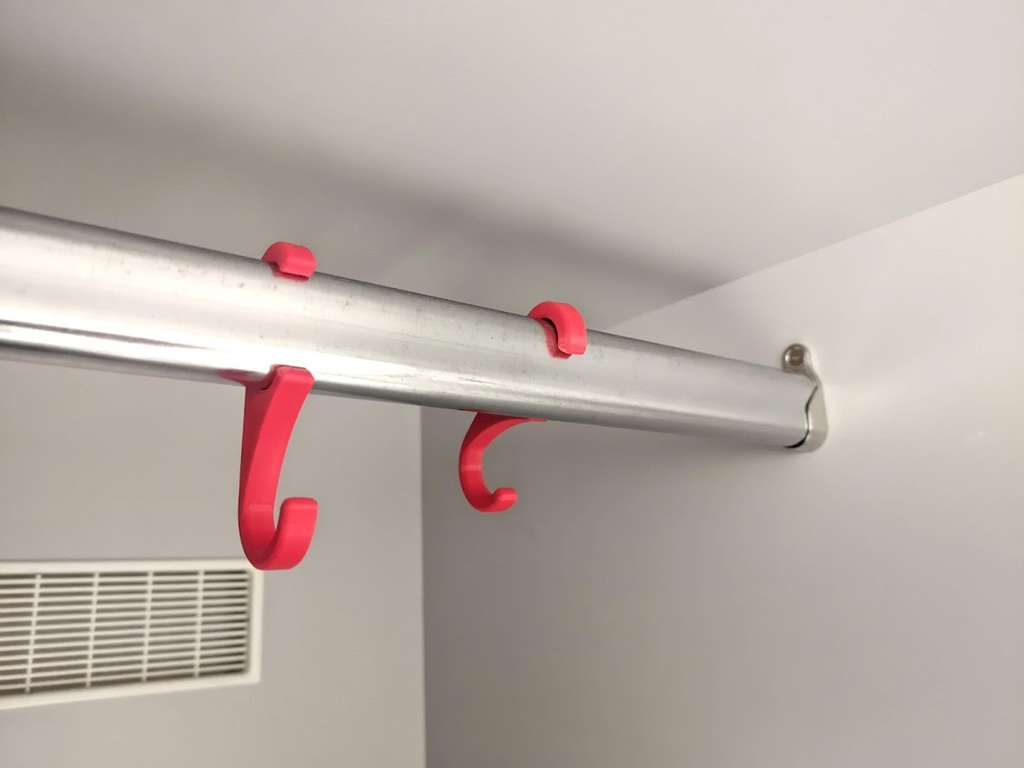 Snap-on wardrobe hook by merlin699 | Download free STL model ...
