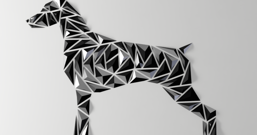Geometric dog wall art - “Dobermann style” by dgemily | Download free ...