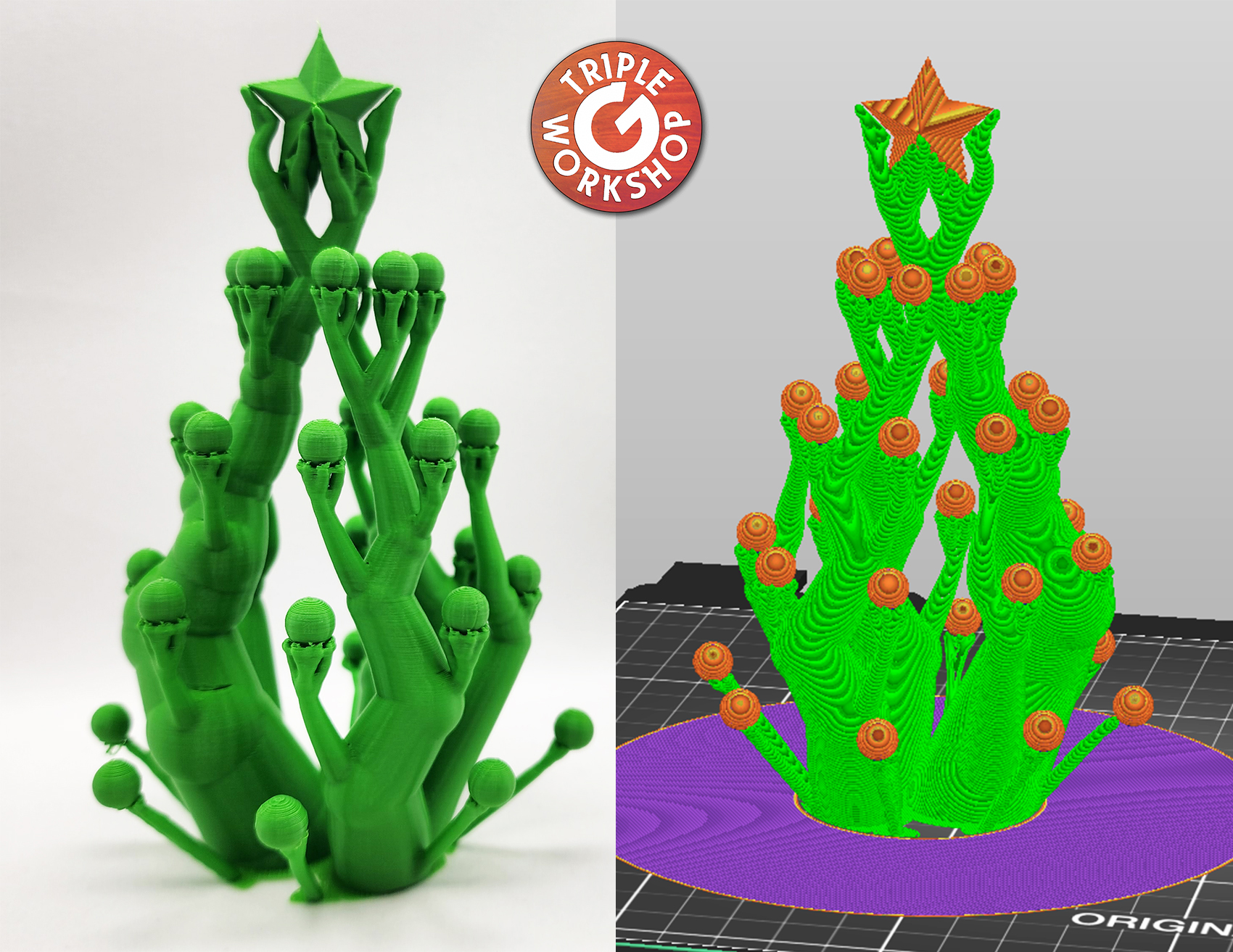 Organic Xmas Tree by Triple G Workshop | Download free STL model ...