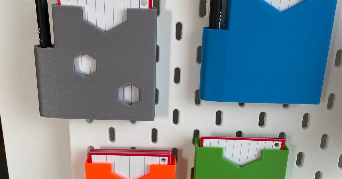 IKEA Skadis (SKÅDIS) compatible holder for Bambook Erasable Flashcards ...