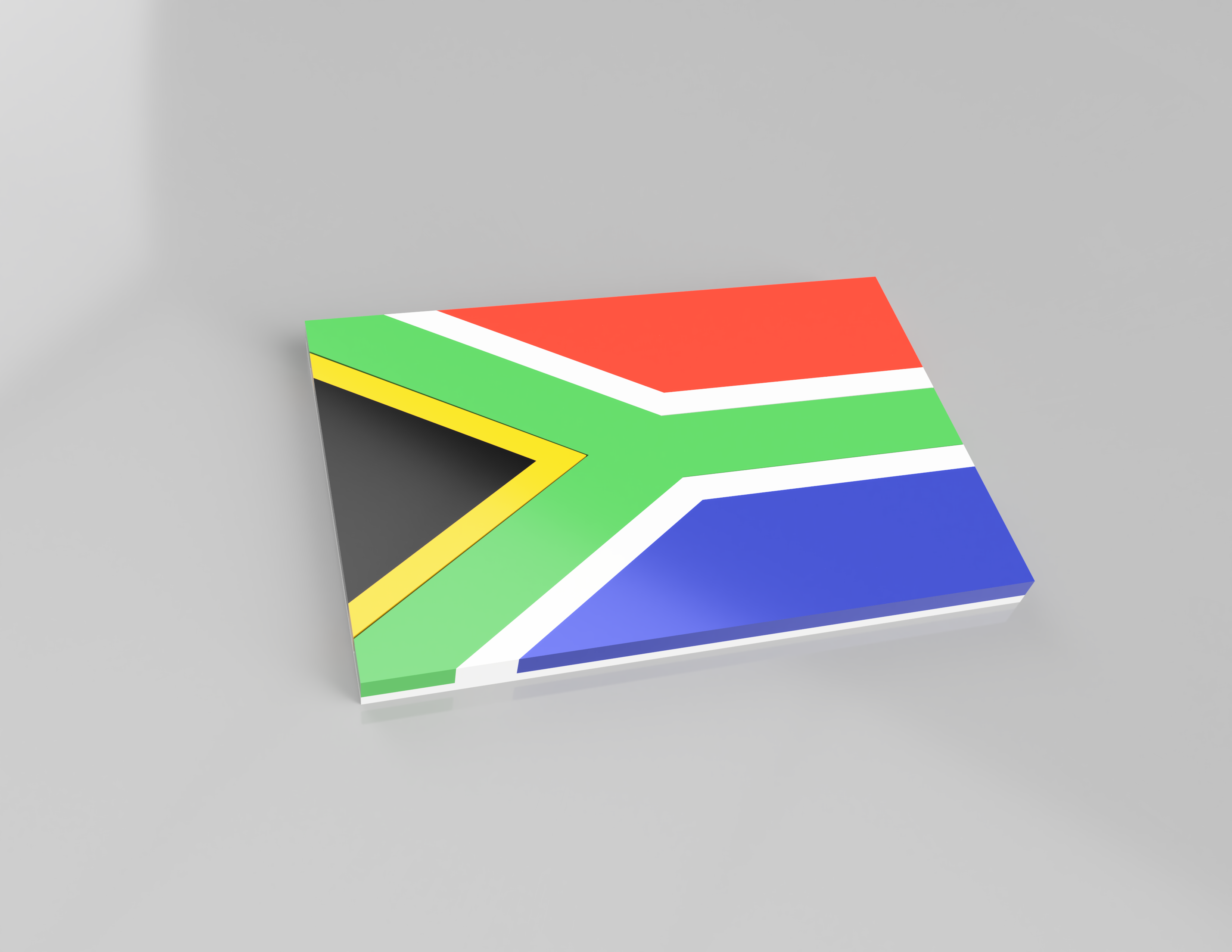 South African Flag Fridge Magnet by booskoos | Download free STL model ...